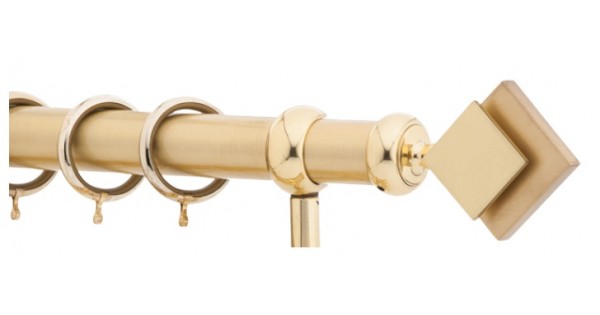 Κουρτινόξυλο 1.6m μονό χρυσό c21002